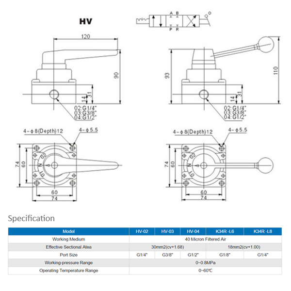 4HV Series Hand-switching Valve (Pneumatic Valve) - Dratek - reliable ...
